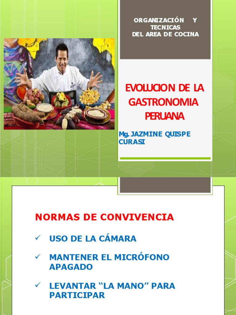 Evolucion de La Gastronomia Peruana | PDF | Preparación de comida y ...