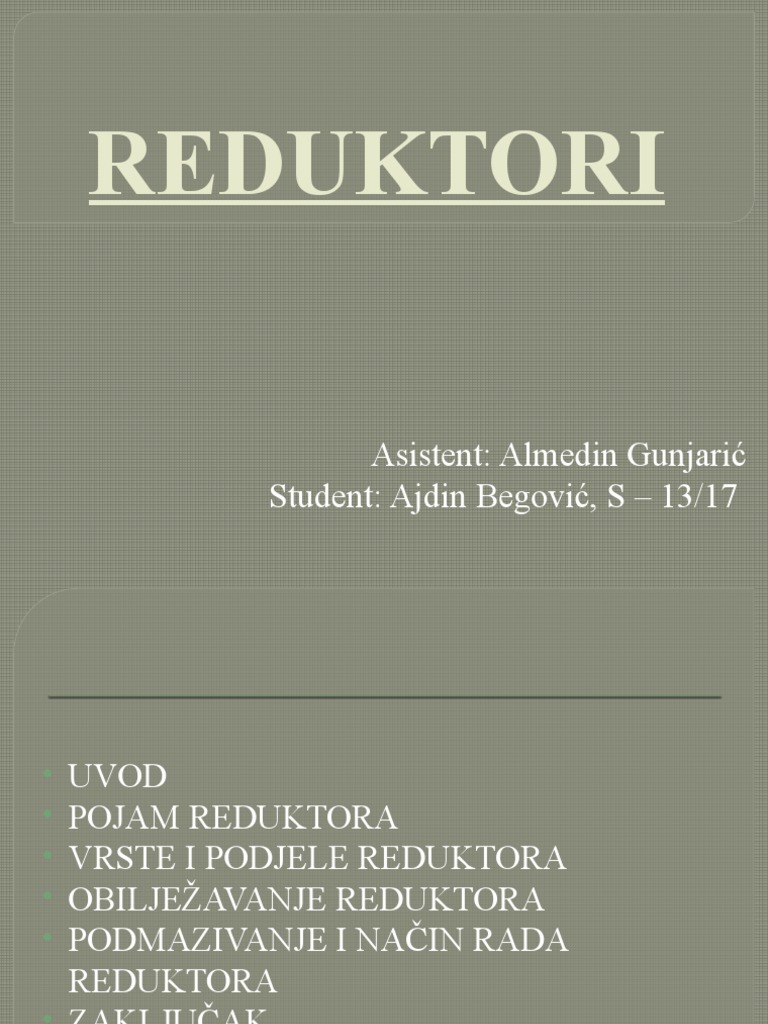 REDUKTORI | PDF