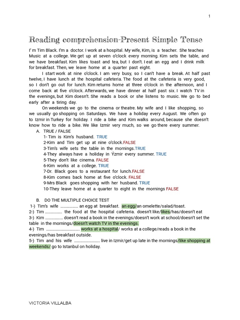 Simple Present-Ingles | PDF