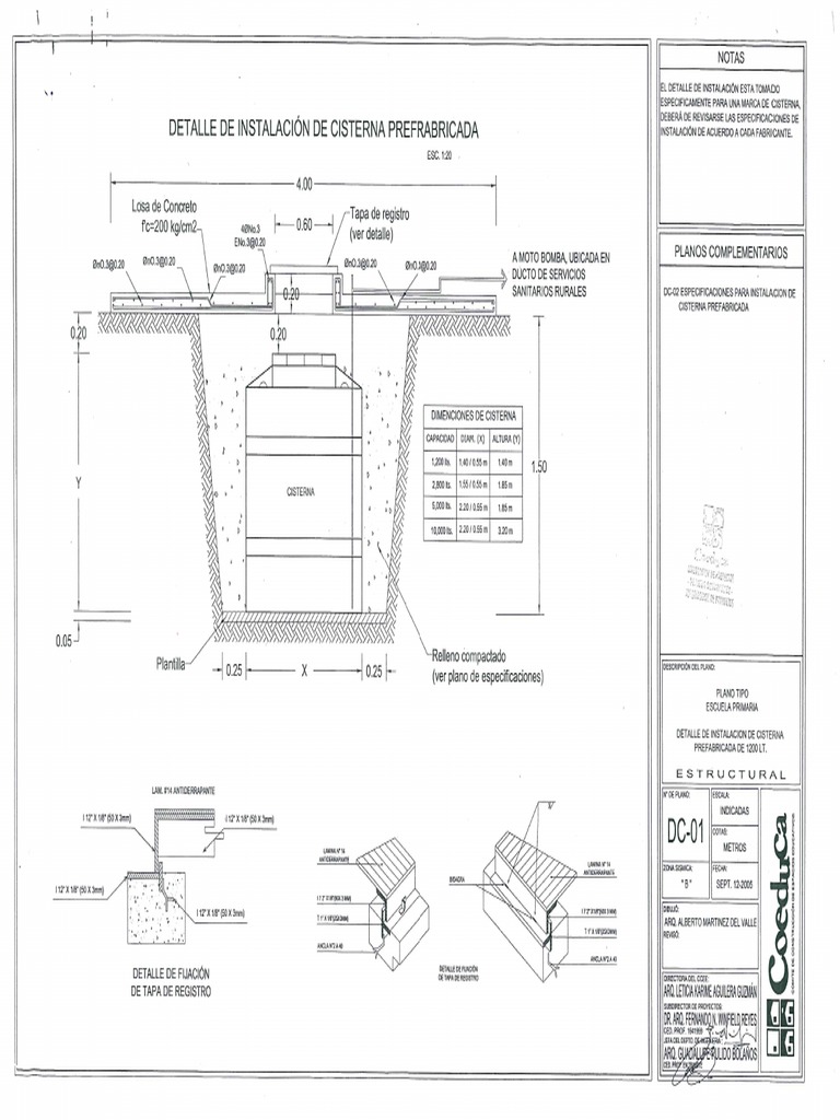 Cisterna Prefabricada 1200 L | PDF