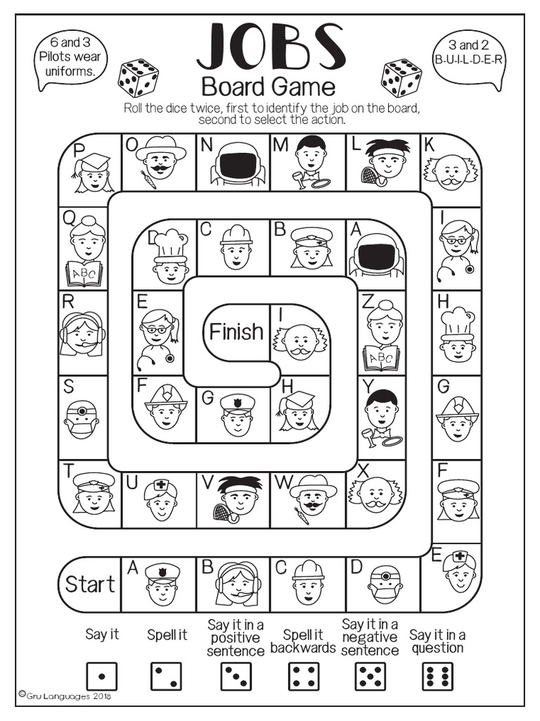 Gru Languages Board Game Activities | PDF | Word Puzzles