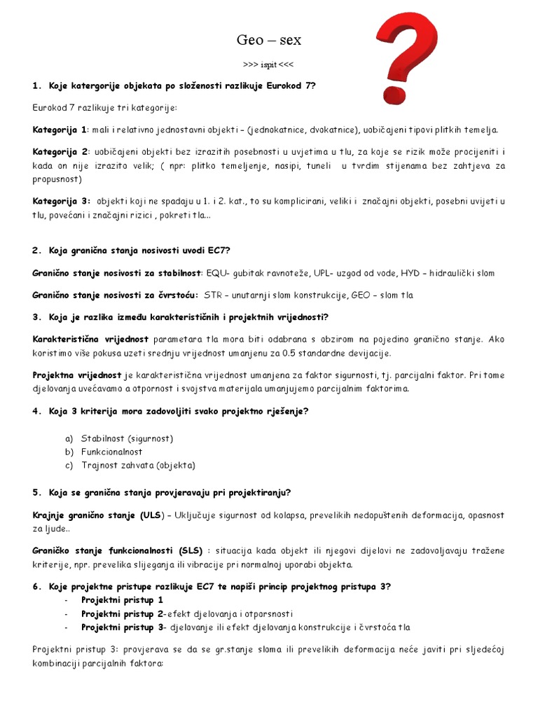 GeoSex Ispit | PDF
