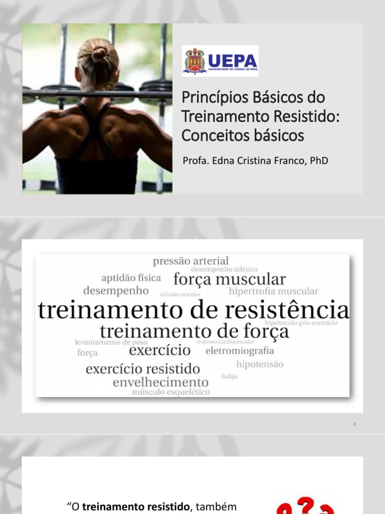 Aula 01 - Treinamento Resistido - Conceitos Basicos | PDF | Músculo ...