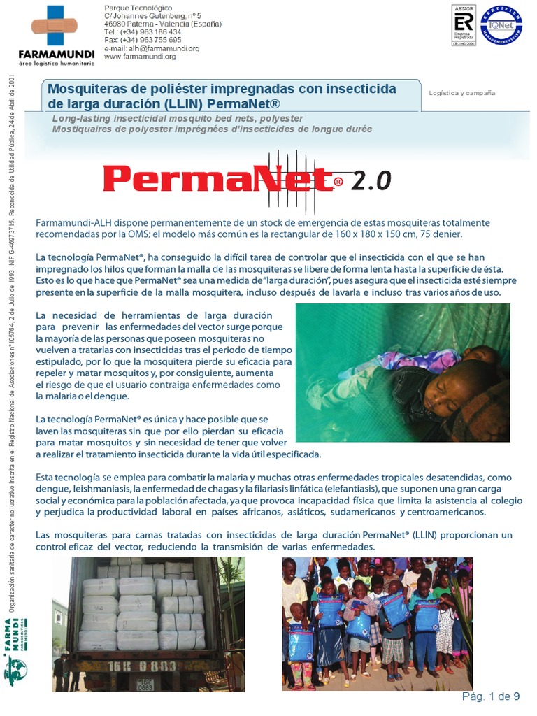 Mosquiteras PermaNet | PDF | Mosquitero | Malaria