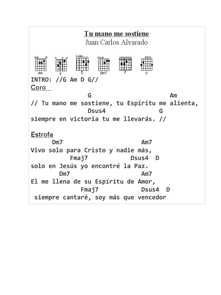 Tu Mano Me Sostiene (JCA) ACORDES | PDF