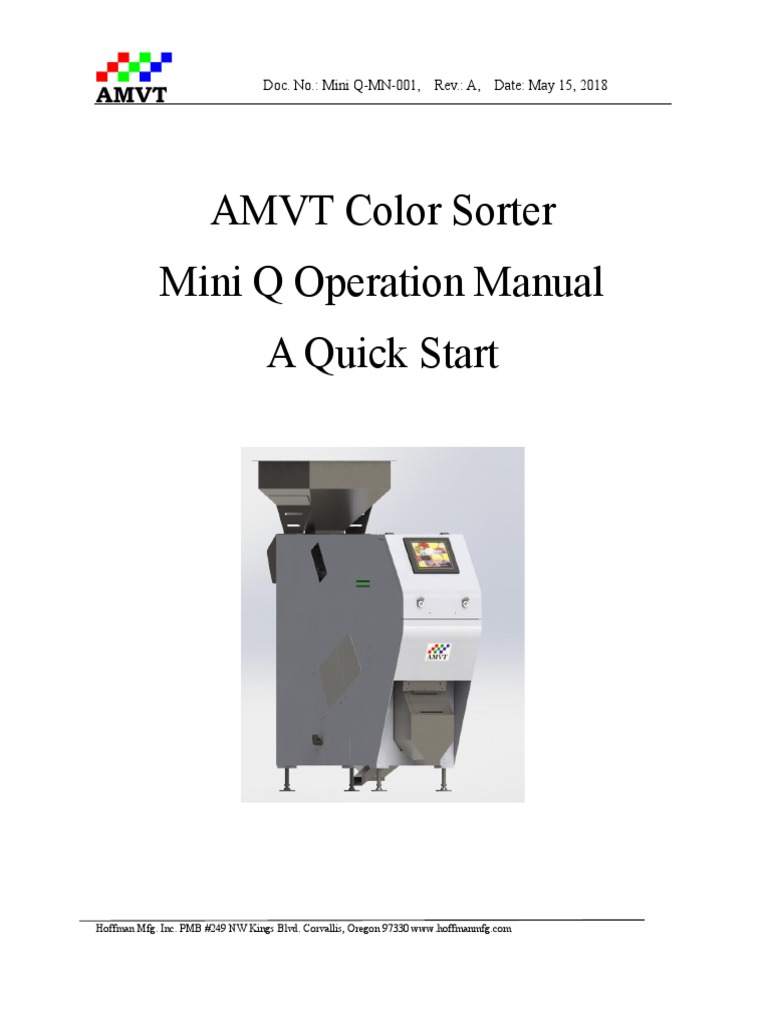 Color Sorter Manual | PDF | Color | Red