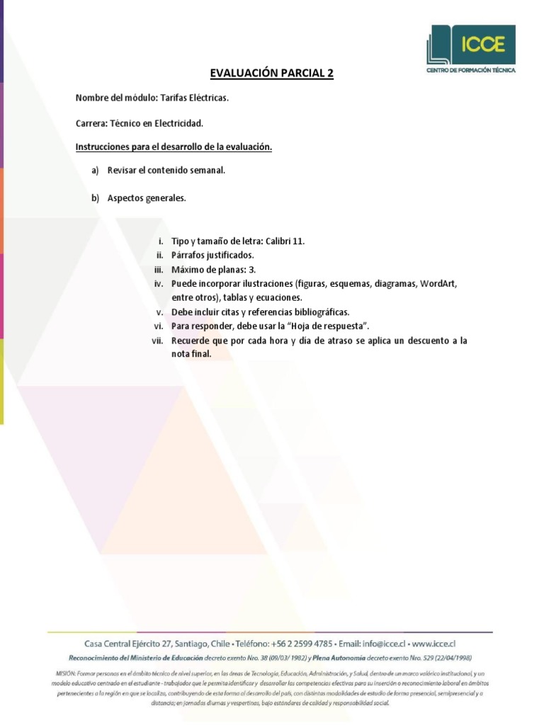 Evaluación Parcial 2: Instrucciones para El Desarrollo de La Evaluación | PDF