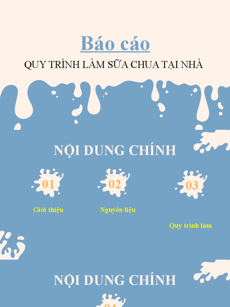 Báo Cáo: Quy Trình Làm S A Chua T I Nhà | PDF