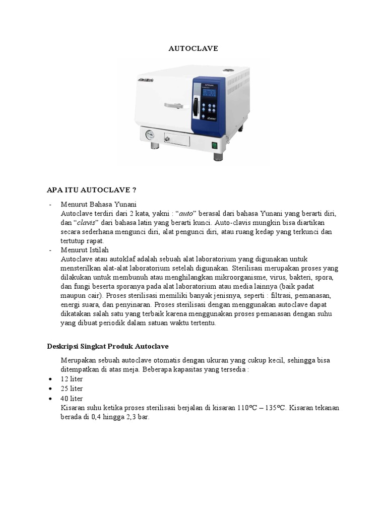 AUTOCLAVE | PDF