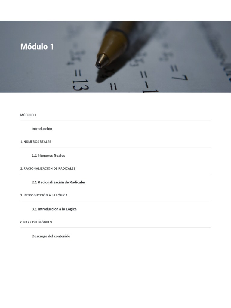 M1 - Algebra | PDF | Números | Conjunto (Matemáticas)
