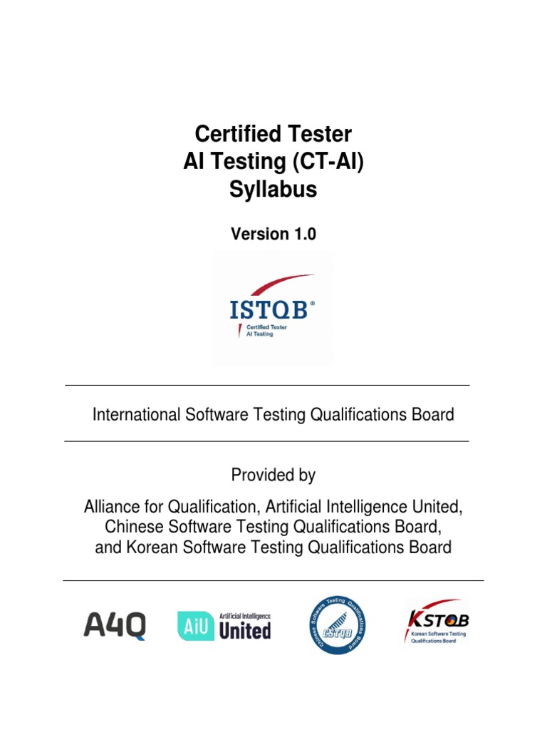 ISTQB CT-AI Syllabus v1.0 | PDF | Machine Learning | Artificial ...