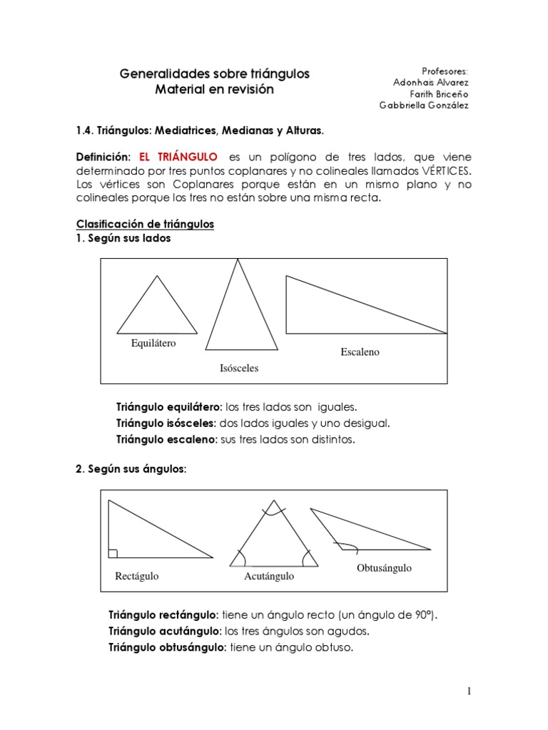Generalidades Sobre Triángulos2 | PDF | Triángulo | Geometría Elemental