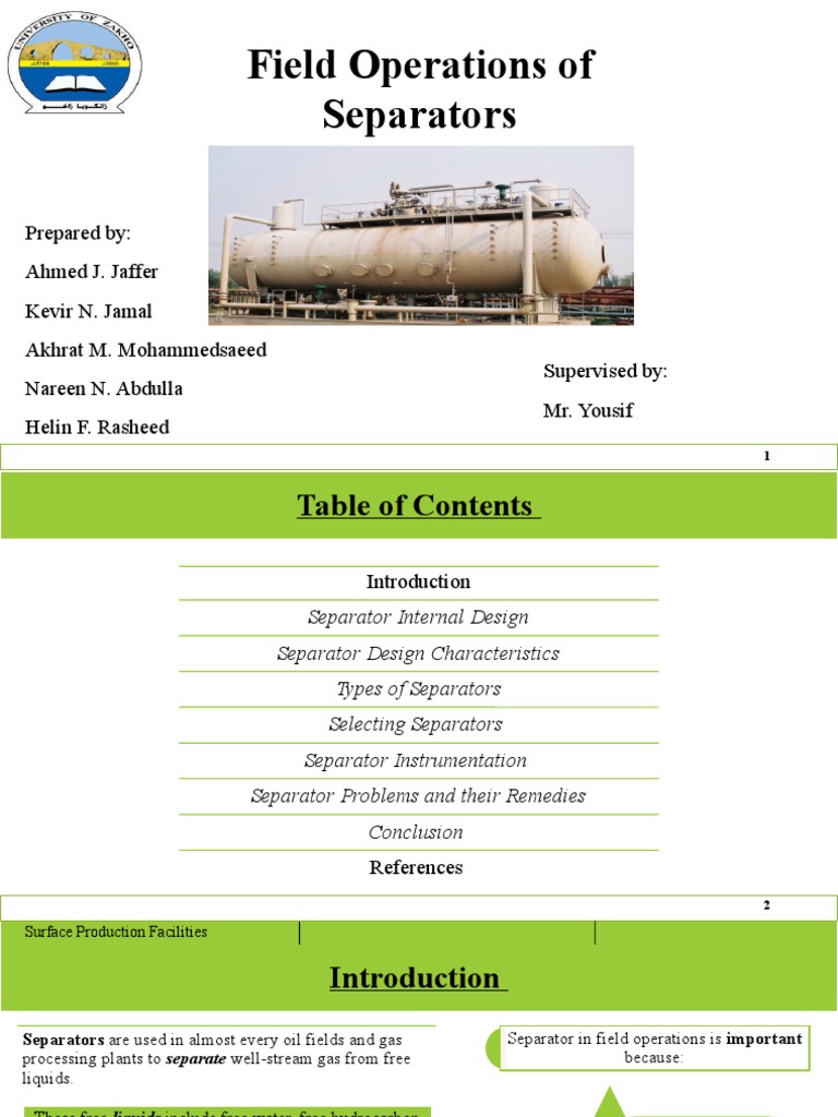 Seperators Presentation | PDF | Physical Chemistry | Materials