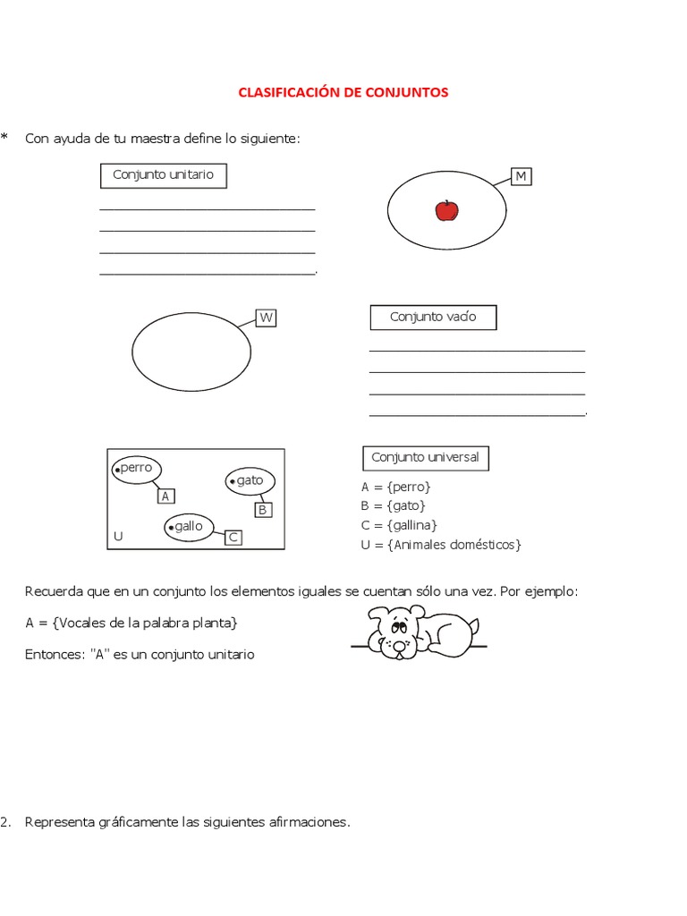 Clasificación de Conjuntos | PDF | Conjunto (Matemáticas) | infinito