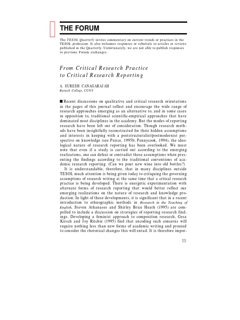 Canagarajah 1996 | Download Free PDF | Ethnography | Narrative