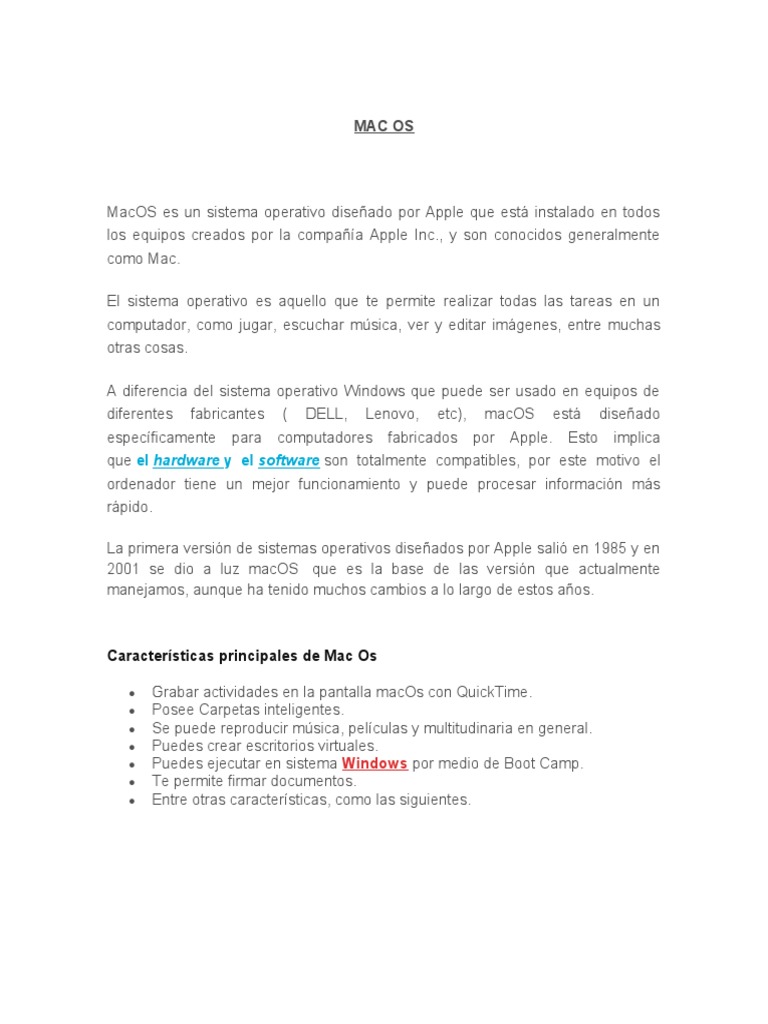 Mac Os | PDF | Apple Inc. | Mac OS