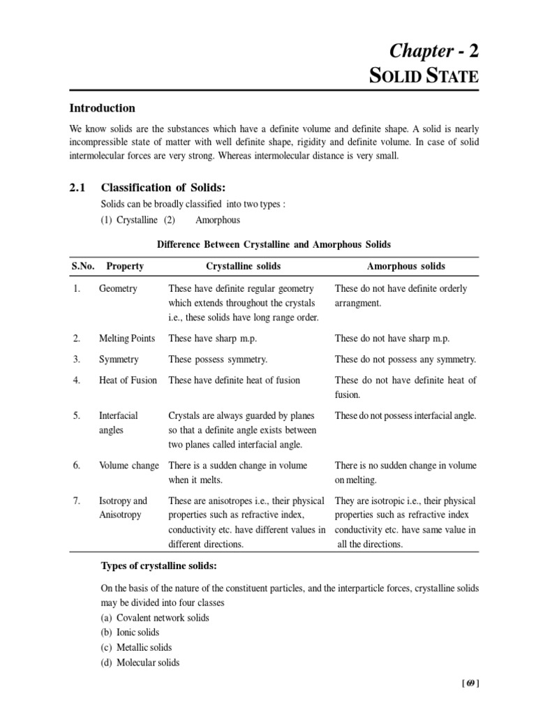 Chapter 2 - Classification and Types of Crystalline Solids | PDF | Crystal Structure | Chemical Bond