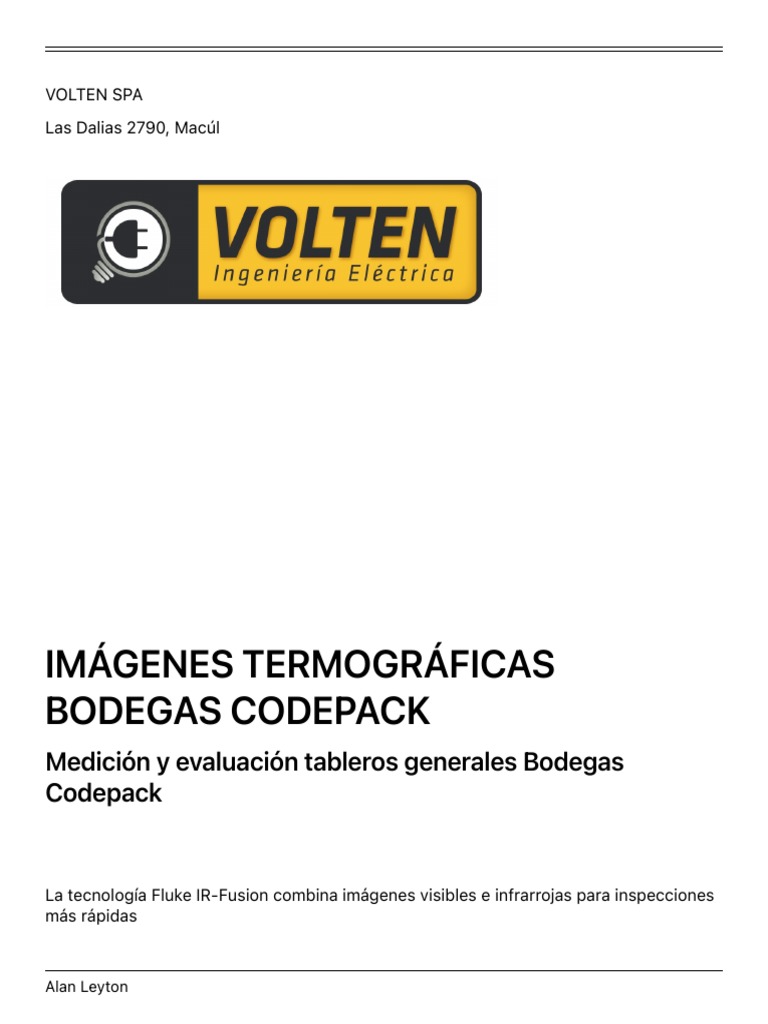 Imágenes Termográficas Bodegas Codepack | PDF | Fenomeno fisico | Física Aplicada e ...