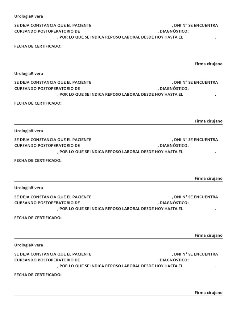 Certificado Médico Reposo | PDF