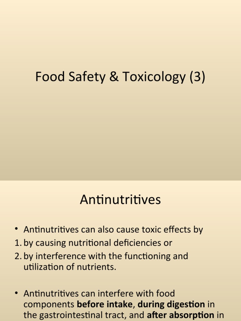 Food Safety - Toxicology - 3 | PDF | Dietary Fiber | Diet & Nutrition