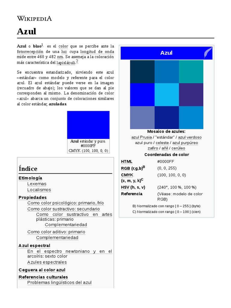 Azul | PDF | Azul | Color