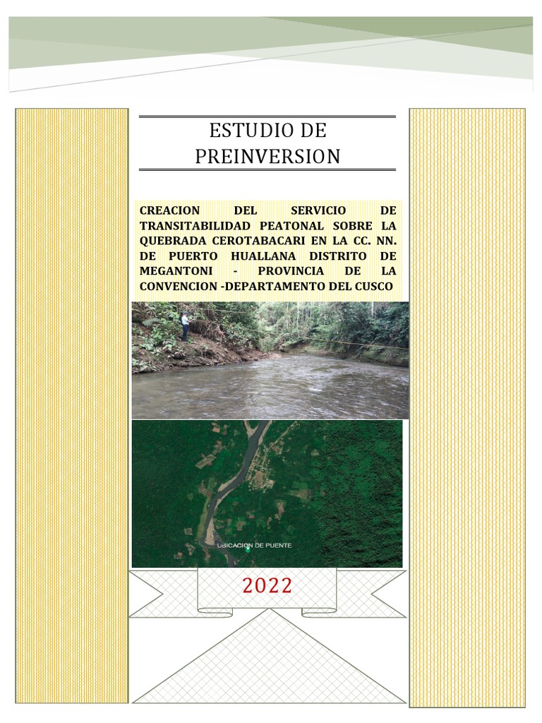 Estudio de Preinversion | Descargar gratis PDF | Infraestructura ...