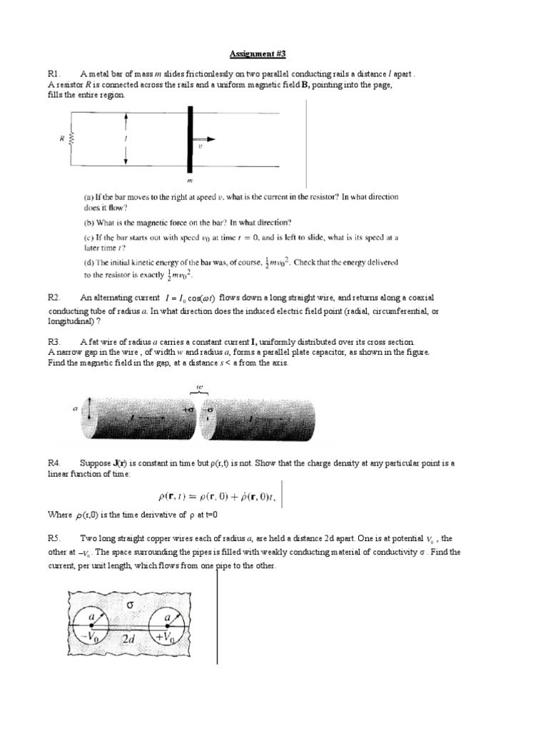 Assgn 3 | PDF | Electric Current | Mechanics