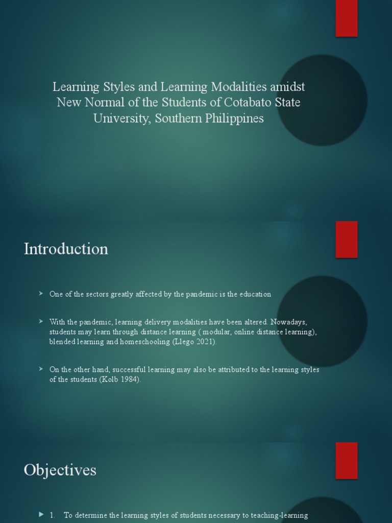 Learning Styles and Learning Modalities Amidst New Normal | PDF ...
