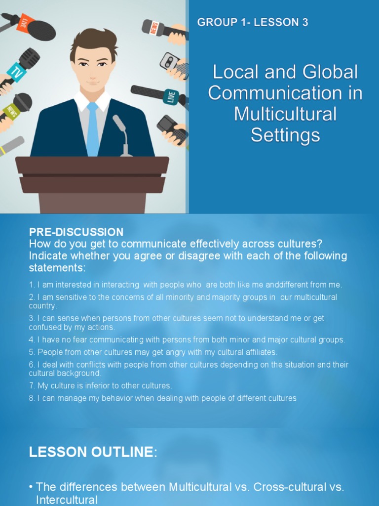 Local and Global Communication in Multicultural Settings | PDF | Cross ...