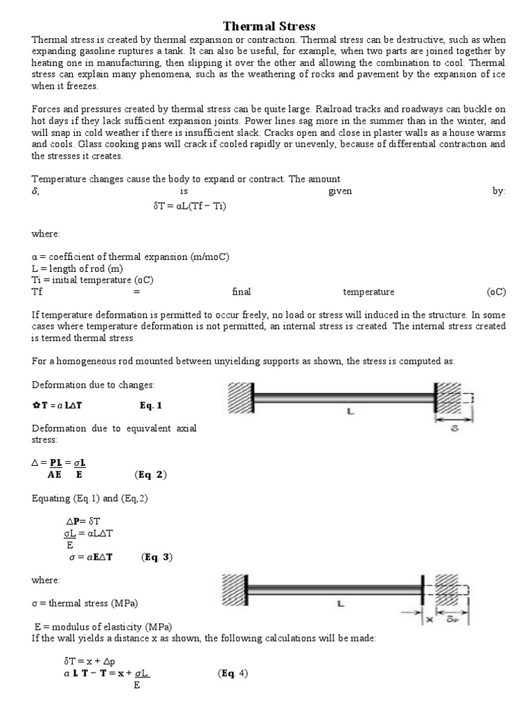 Thermal Stress | PDF | Thermal Expansion | Elasticity (Physics)