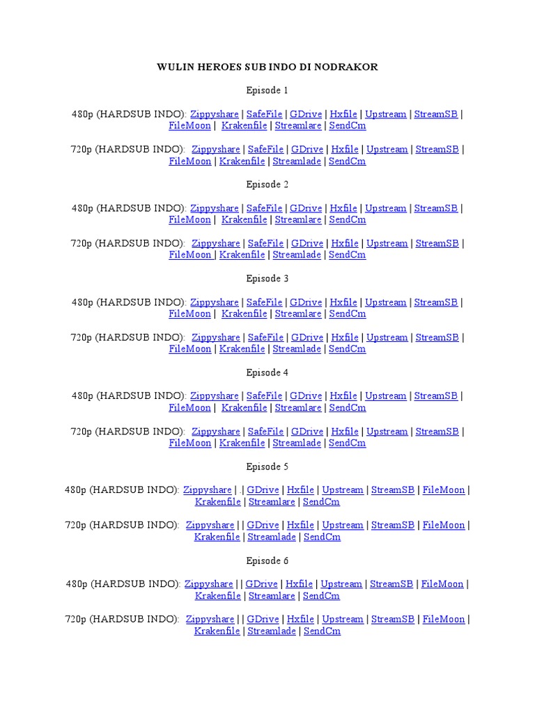 Wulin Heroes Sub Indo Di Nodrakor | PDF
