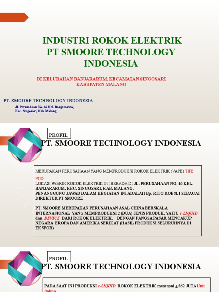 BAHAN DISKUSI Stage 1 PT SMOORE | PDF | Teknologi & Rekayasa