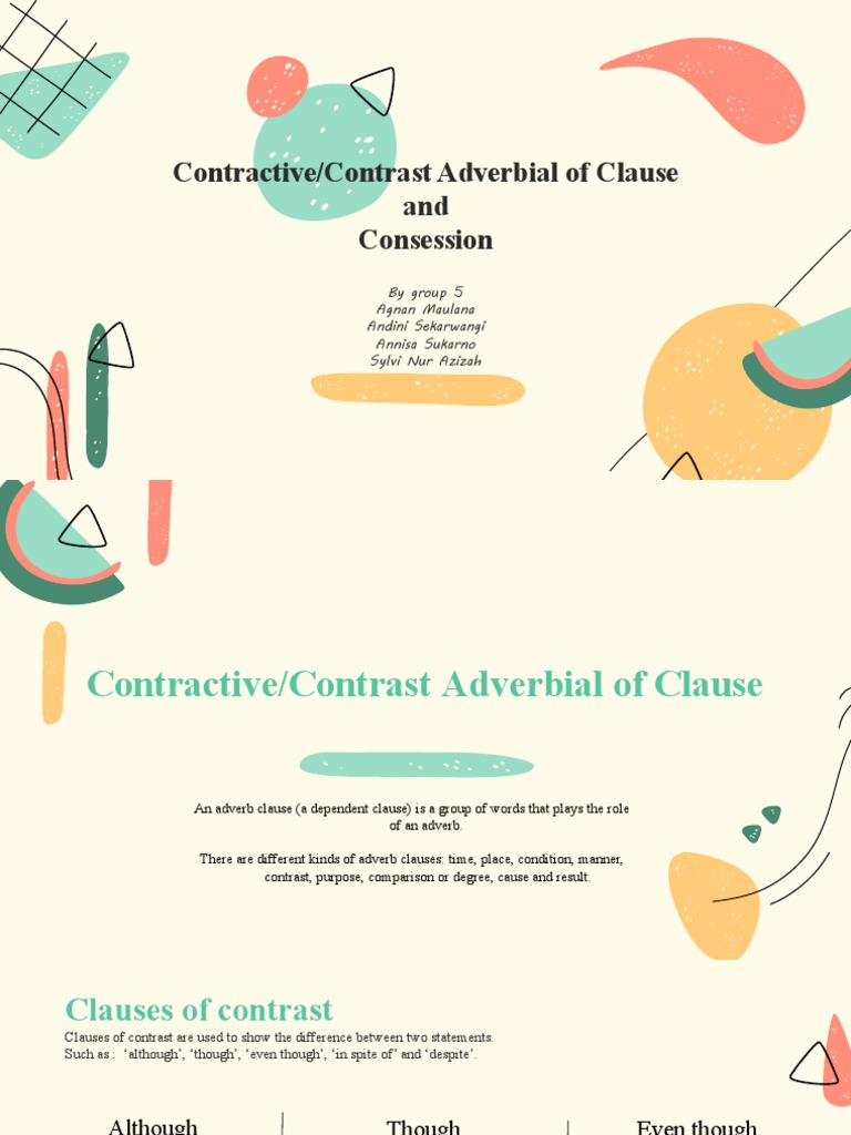 Sasing-Contrative and Concession - Kel5 | PDF | Adverb | Syntactic ...