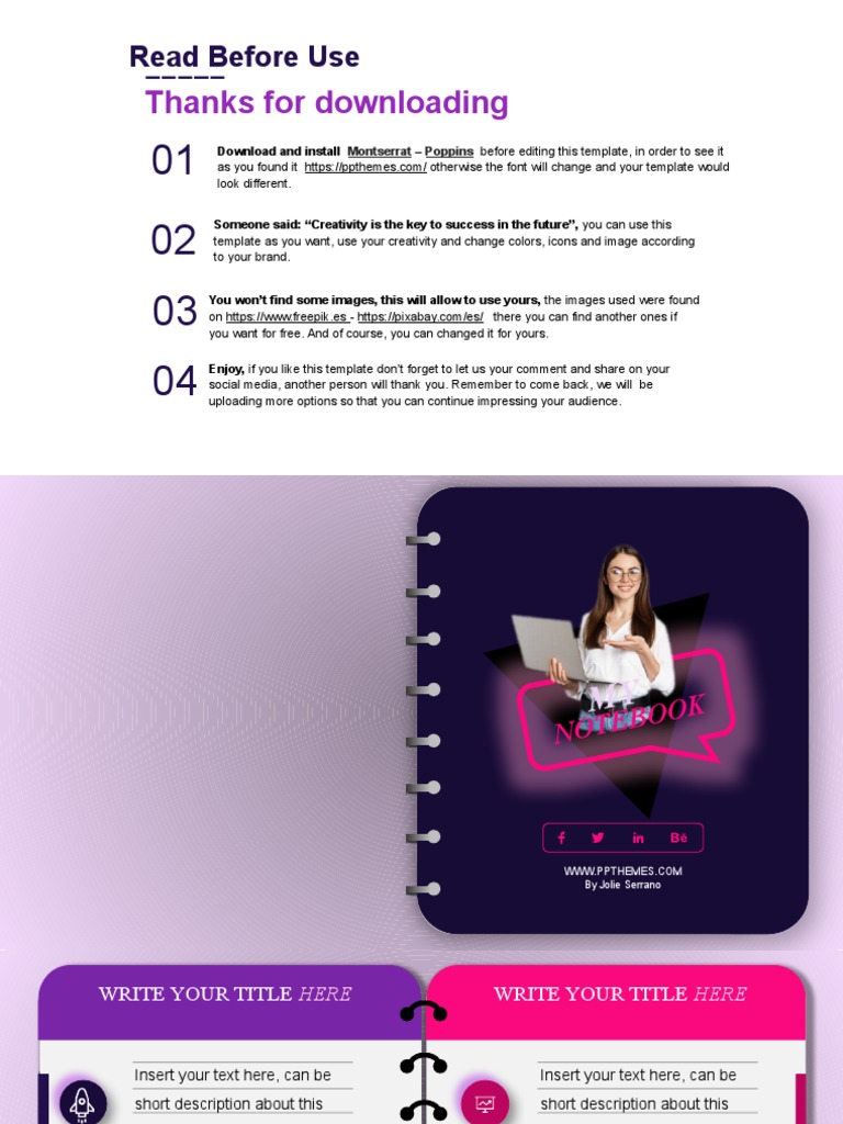 Digital Notebook PowerPoint Template | PDF | Mass Media | Communication