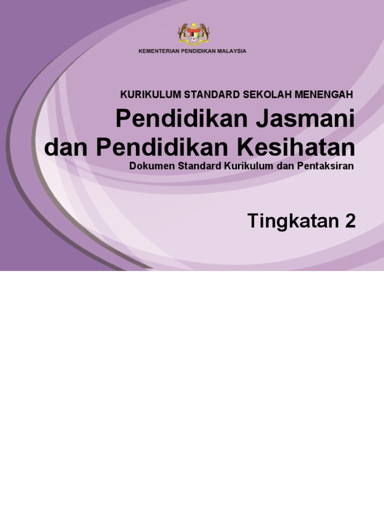 063 DSKP KSSM Tingkatan 2 Pendidikan Jasmani Dan Pendidikan Kesihatan v2 | PDF