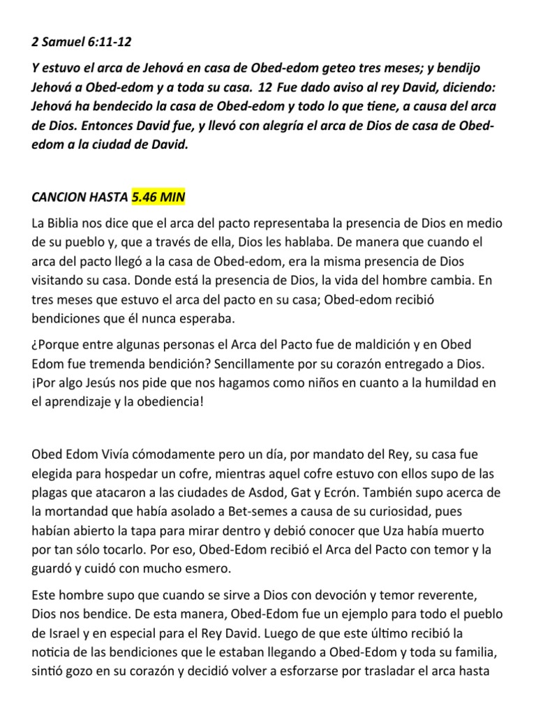 Oracion 30-Agosto | PDF | Arca de la Alianza | David