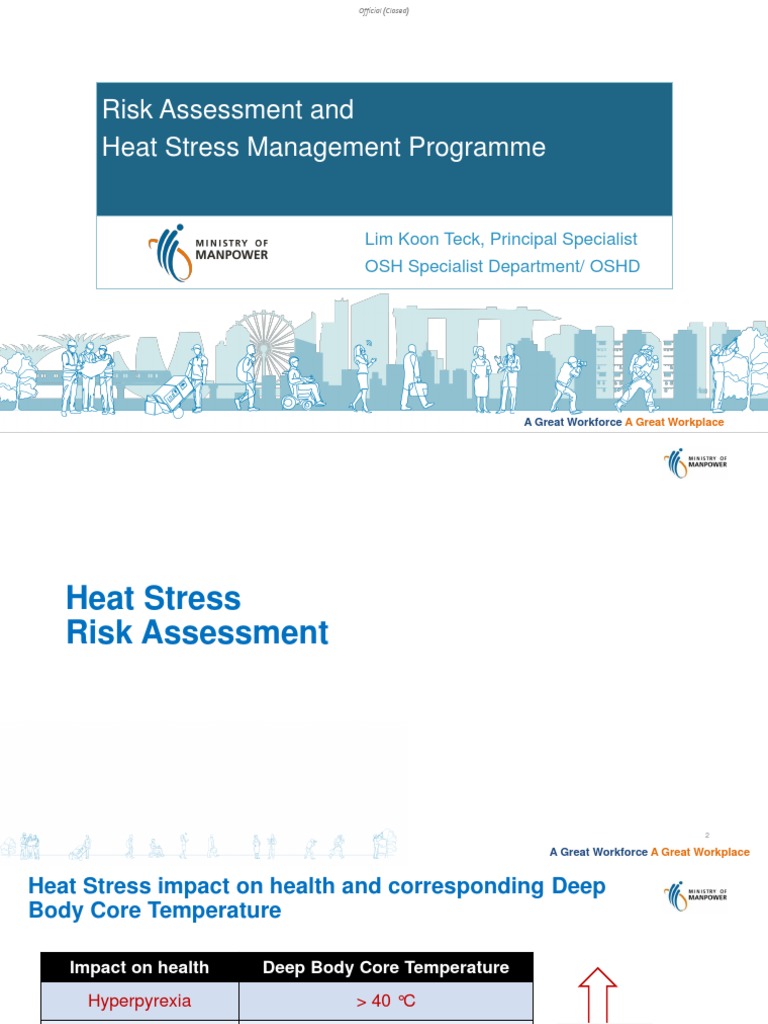 Risk Assessment and Heat Stress Management Programme | PDF ...