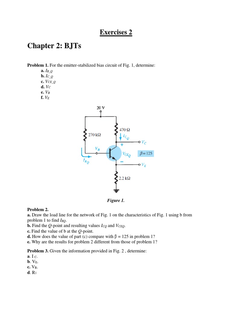Chapter 2: BJTS: Exercises 2 | PDF