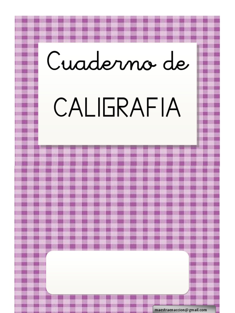 cuaderno de caligrafia
