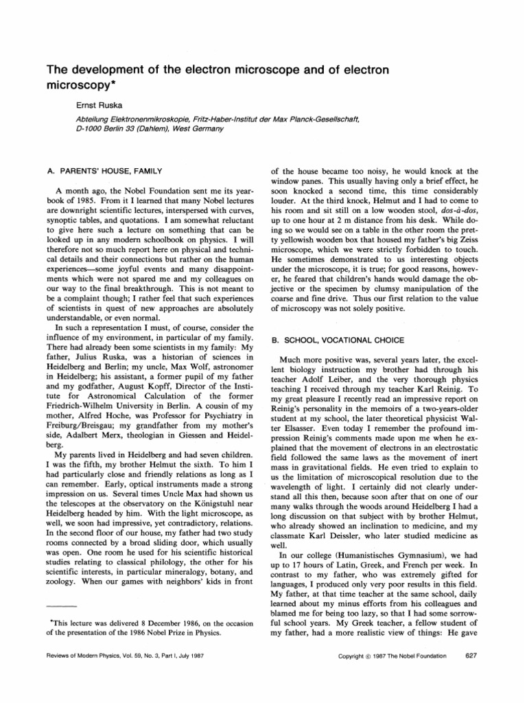 Development of The Electron Microscope and of Electron Micros | PDF | Transmission Electron ...