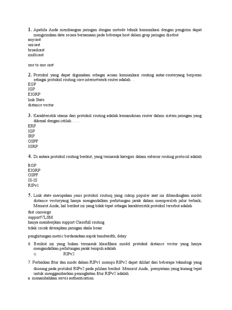 Soal Aij Sem VI | PDF