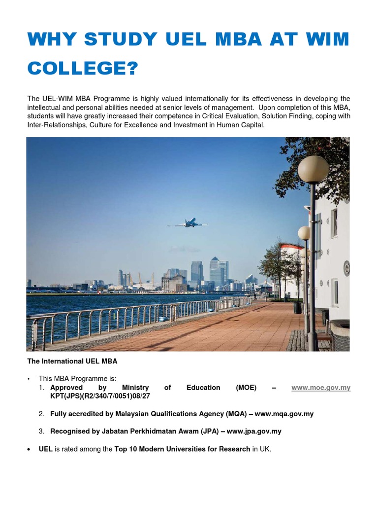 Why Study UEL MBA at WIM College - Charlene | Download Free PDF ...
