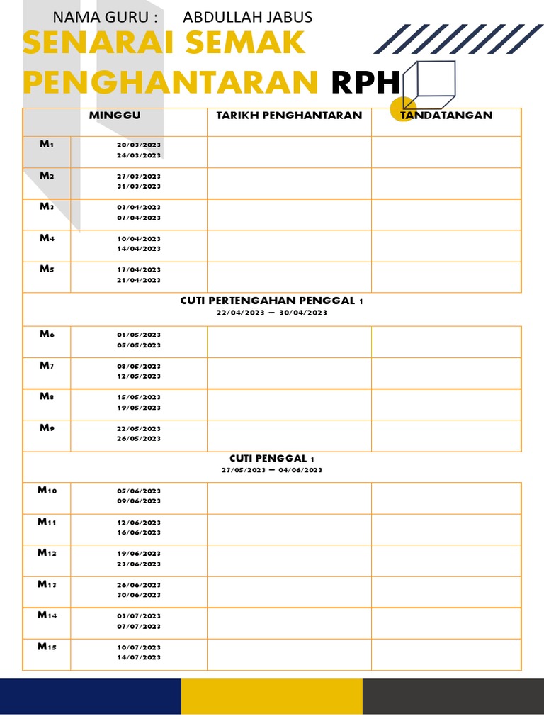 Divider Mingguan & Cuti Kilugus | PDF
