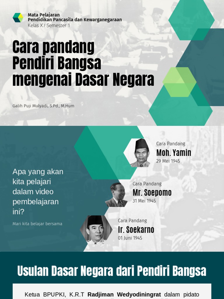 Cara Pandang Pendiri Bangsa Mengenai Dasar Negara | PDF