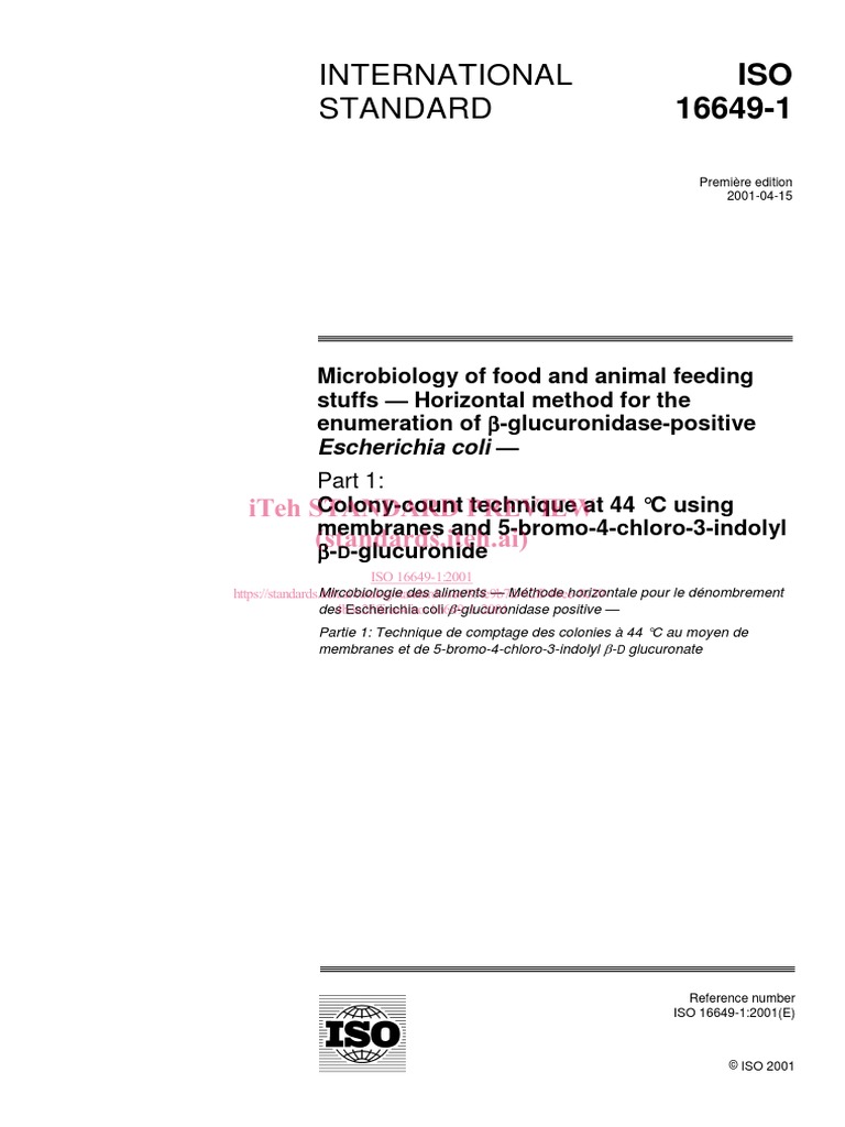 Iso 16649 1 2001 | PDF | International Organization For Standardization ...