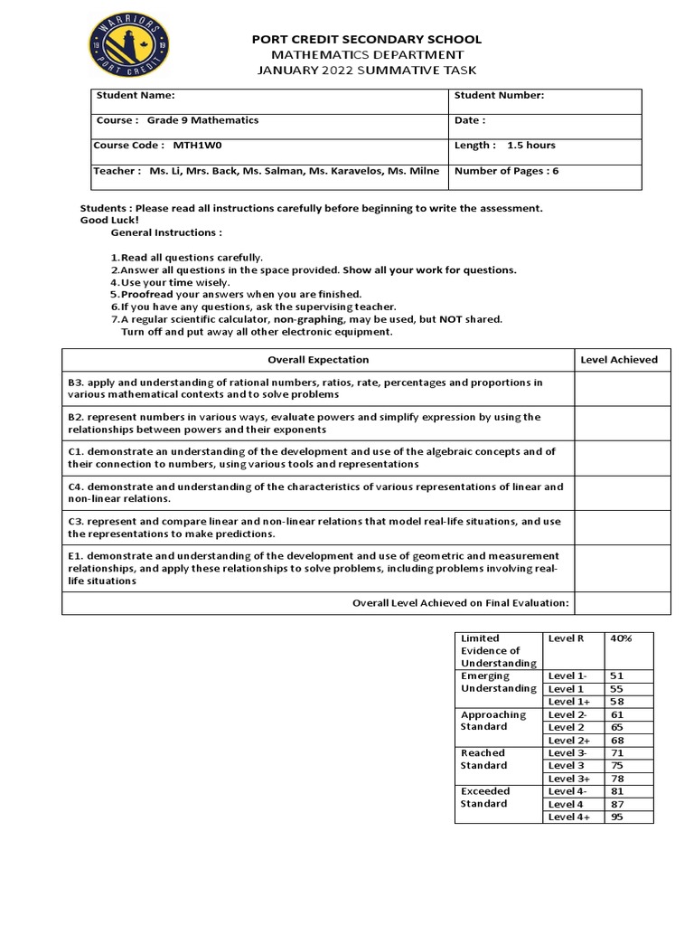 Summative Part A Mth1w0 Jan 6 2021 | PDF | Mathematics | Nonlinear System
