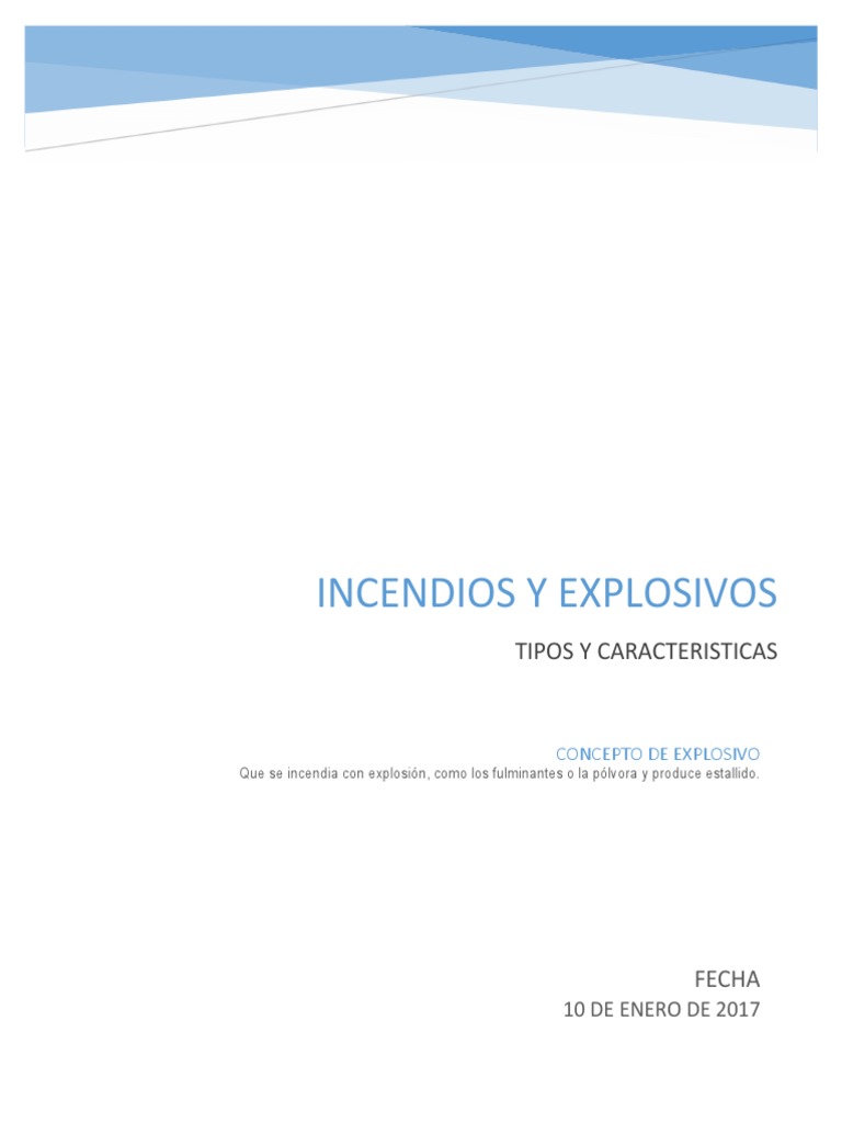 Tipos y Caracteristicas de Los Explosivos de Bajo y Alto Orden | PDF ...