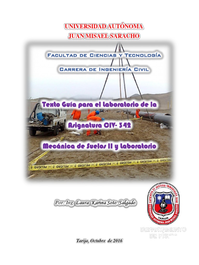 Guias Lab. Suelos Ii | PDF | Permeabilidad (Ciencias de la Tierra) | Física Aplicada e ...