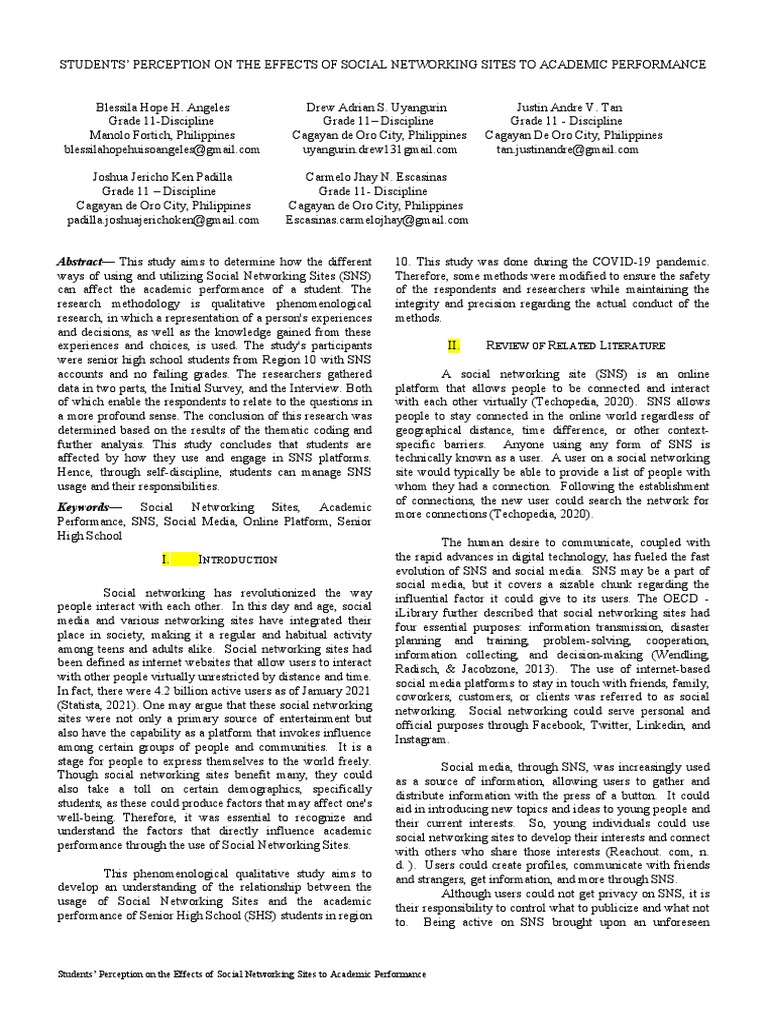 Practical-Research-FINAL-PAPER | PDF | Social Networking Service ...