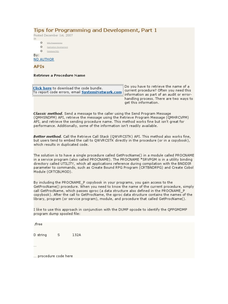 Tips For Programming and Development | PDF | Comma Separated Values | Class (Computer Programming)